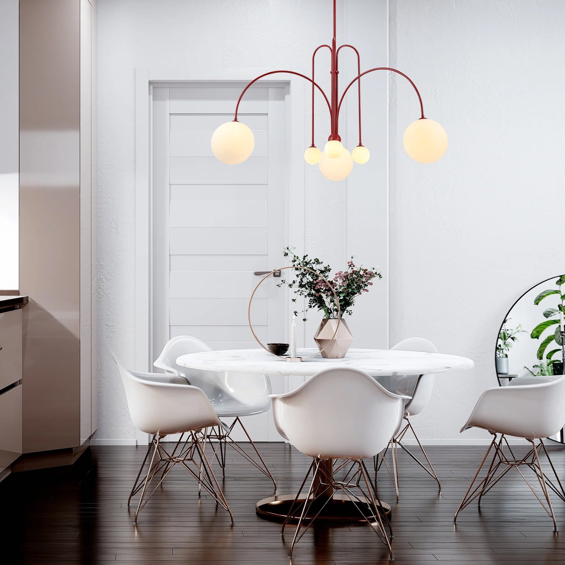 Rilyn - Lámpara Araña Colgante Moderna de 6 Cabezas con Diseño Elegant